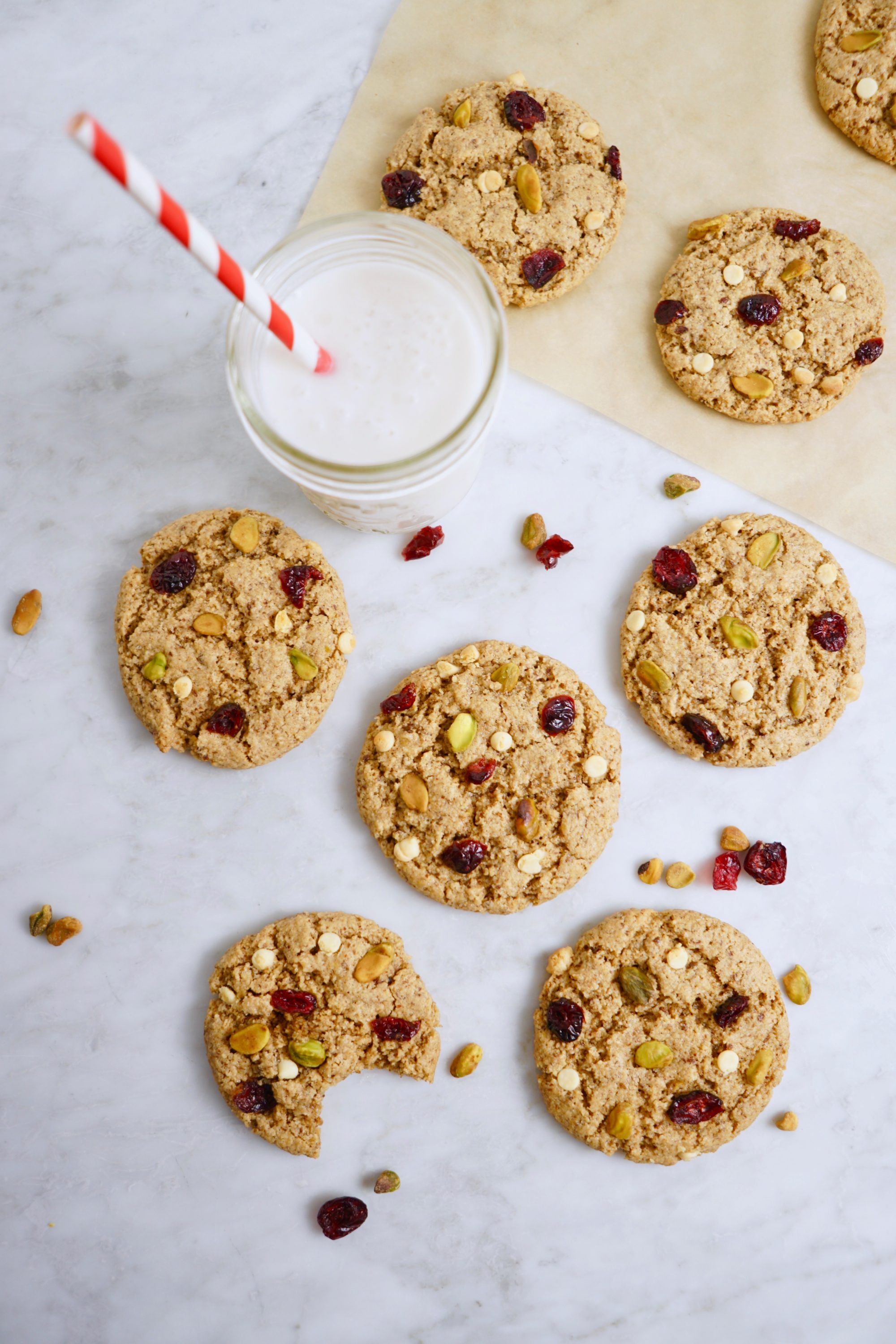 White Chocolate Cranberry Christmas Cookies - Whitney E. RD