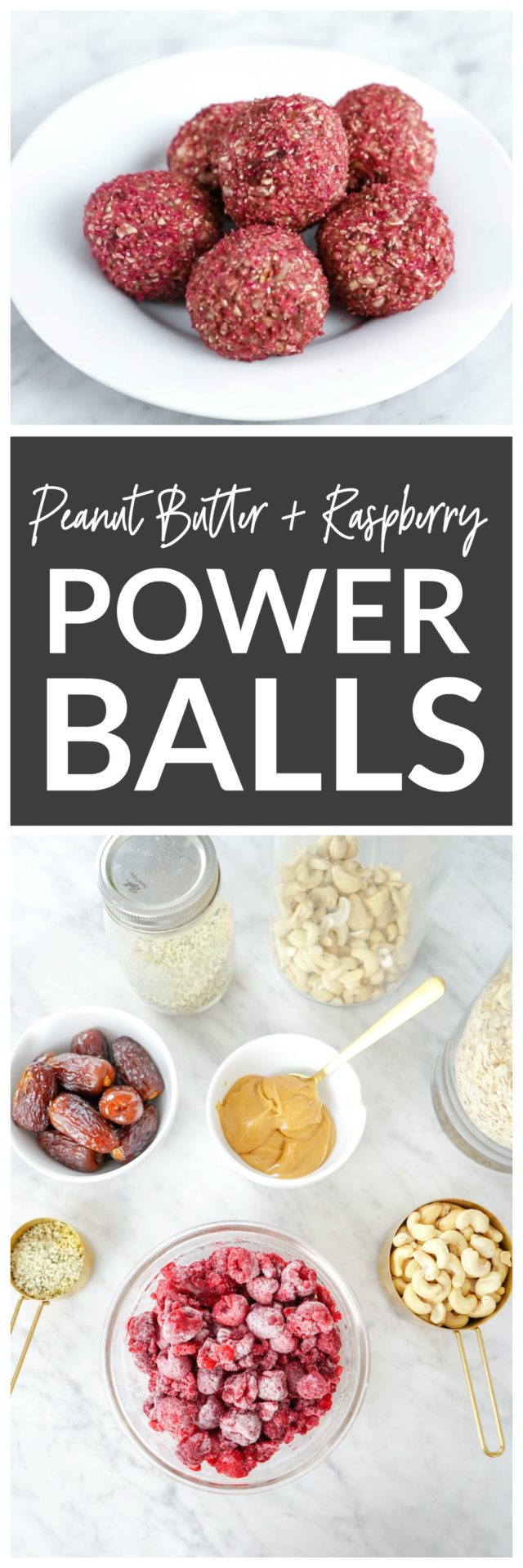 Peanut Butter Raspberry Power Balls - Whitney E. RD