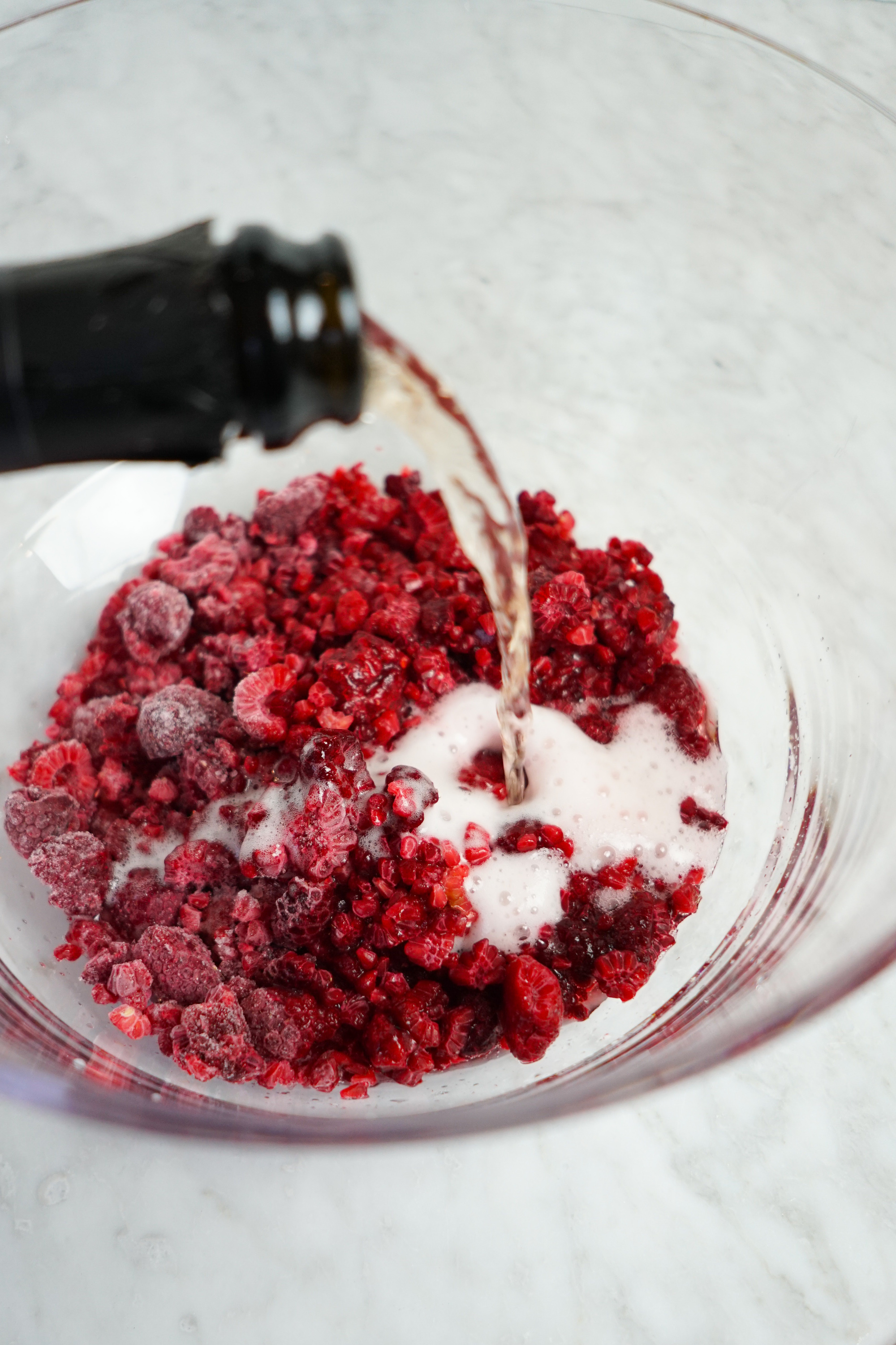 Frozen Raspberry Champagne Halloween Cocktail - Whitney E. RD