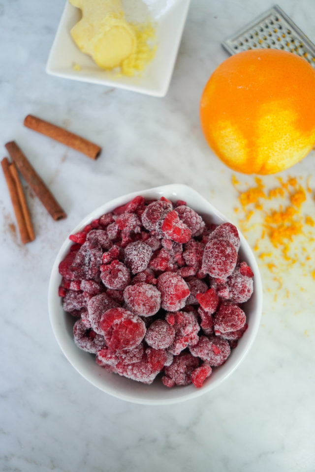 raspberry chutney ingredients with orange zest - Whitney E. RD