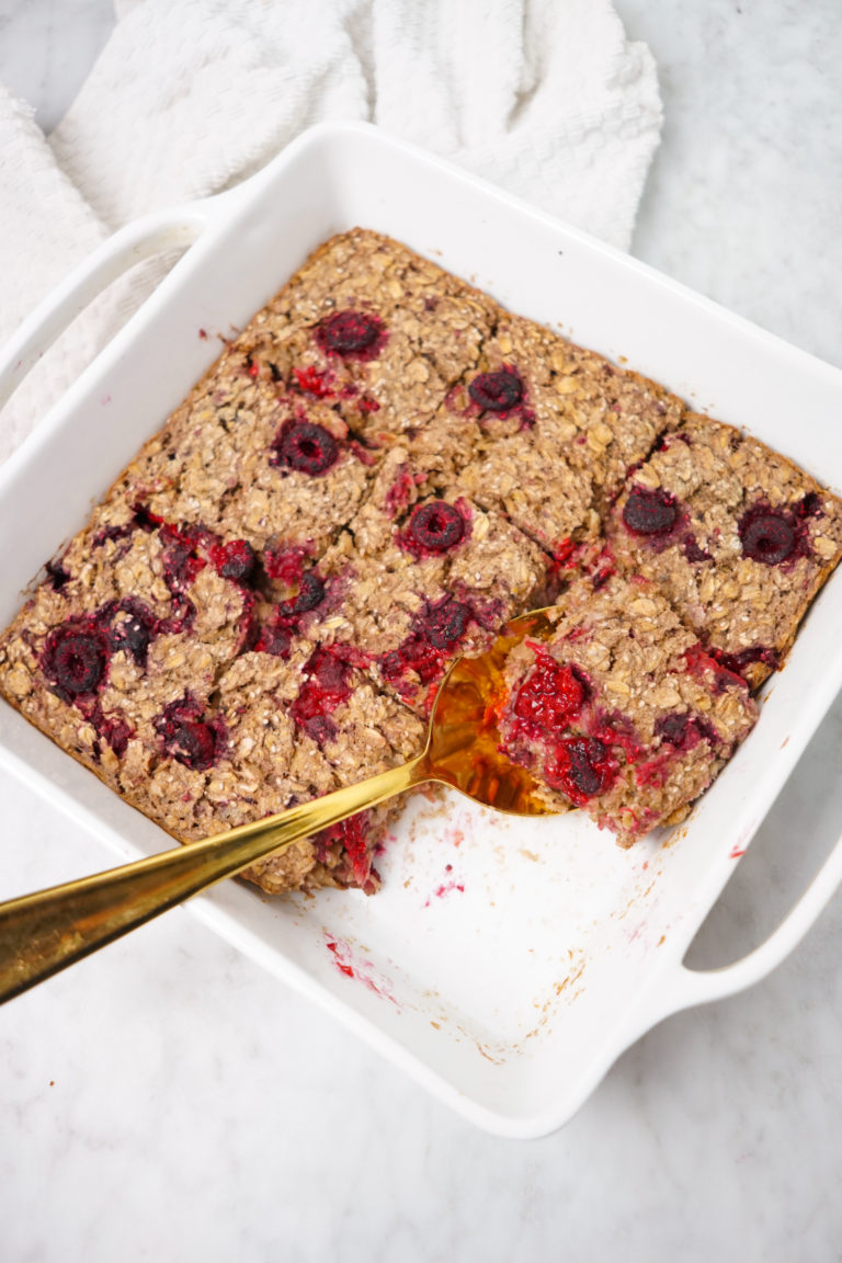 Raspberry Oatmeal Bake: Vegan, Gluten-Free - Whitney E. RD