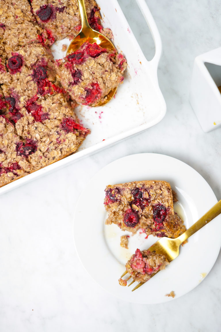 Raspberry Oatmeal Bake: Vegan, Gluten-Free - Whitney E. RD