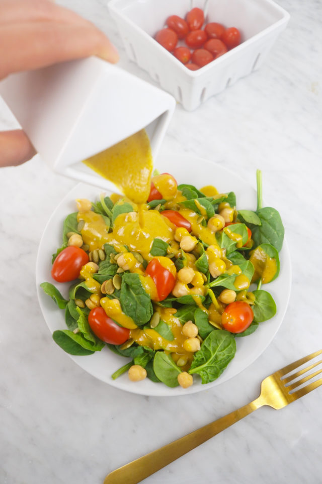 Turmeric Tahini Dressing - Easy + Vegan! - Whitney E. RD