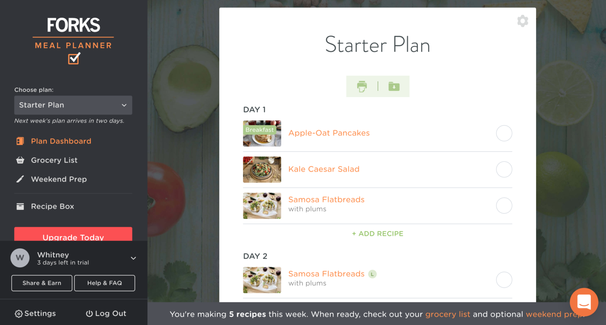 Vegetable Samosa Flatbreads + The Forks Over Knives Meal Planner