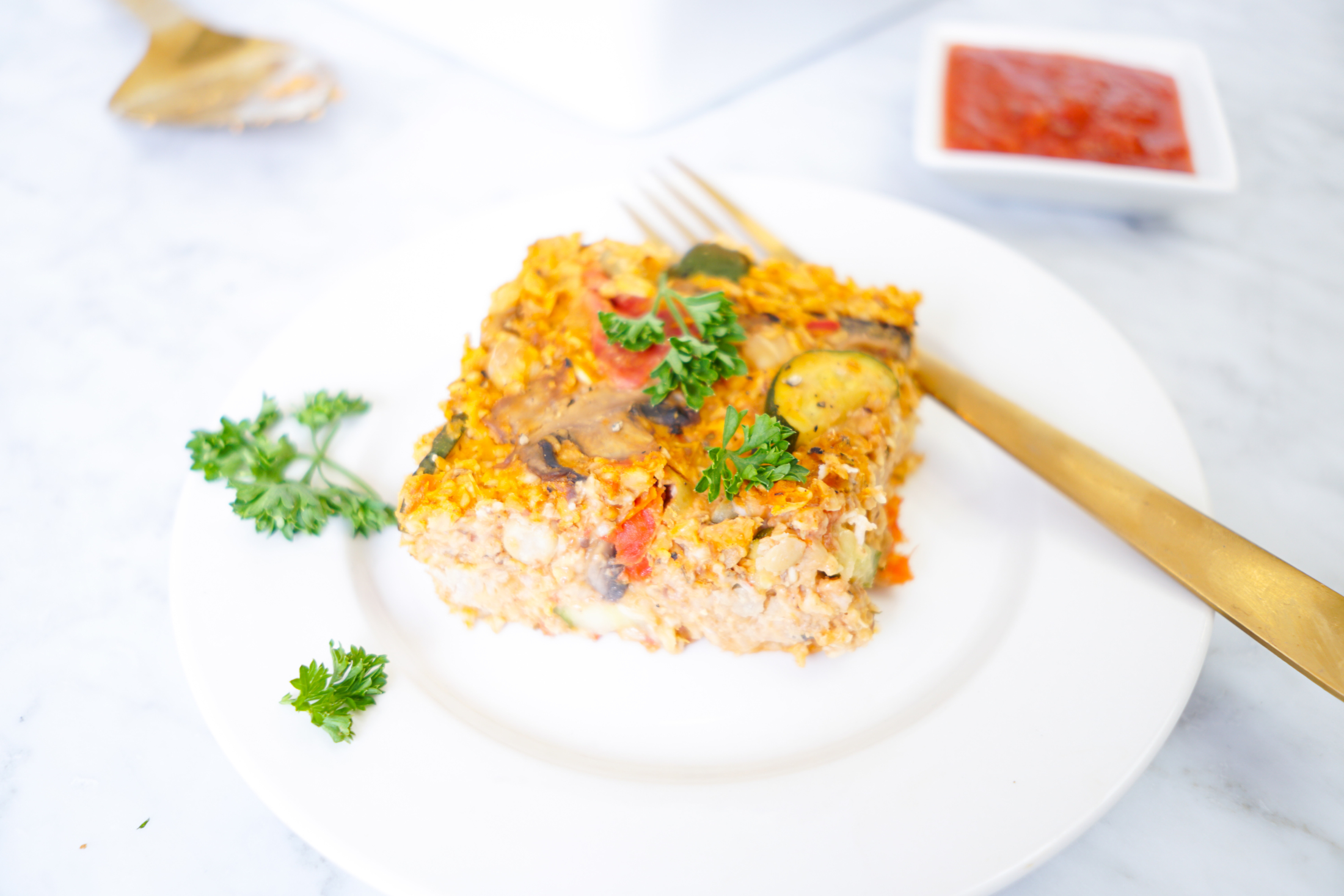 Savory Pizza Oat Bake - Whitney E. RD