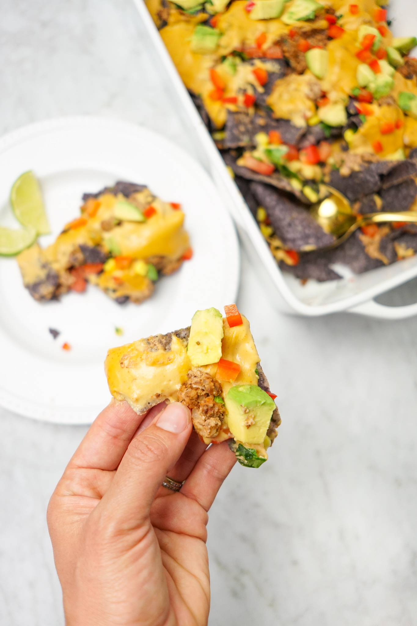 vegan nacho cheese plate - Whitney E. RD