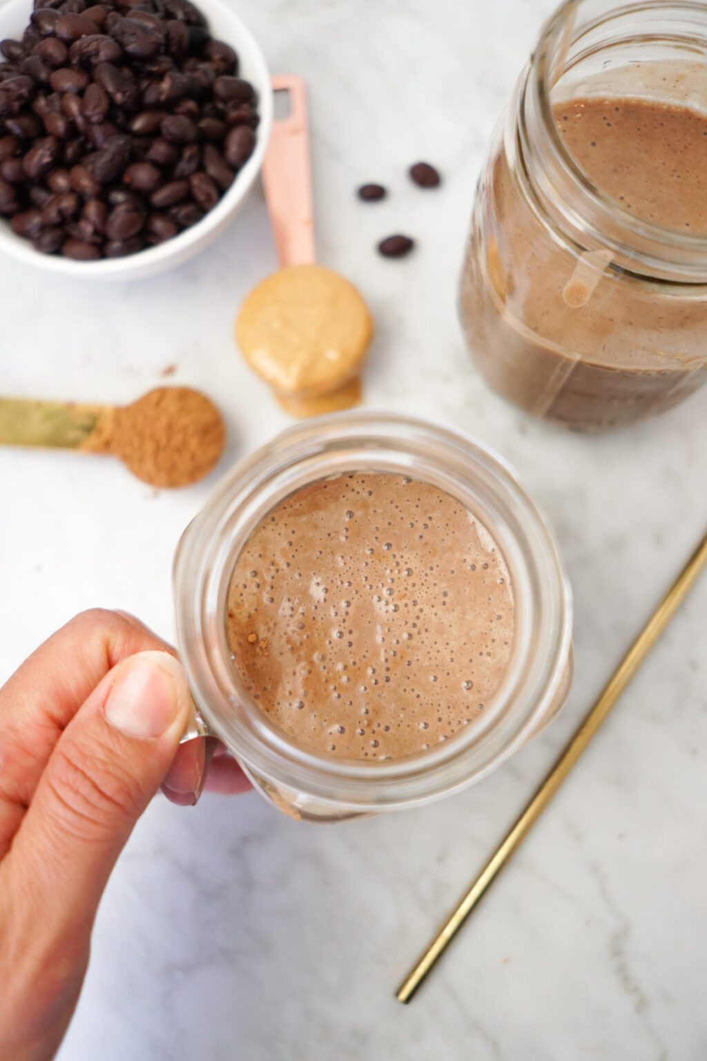 Peanut Butter + Black Bean Protein Smoothie (PB&B) - Whitney E. RD