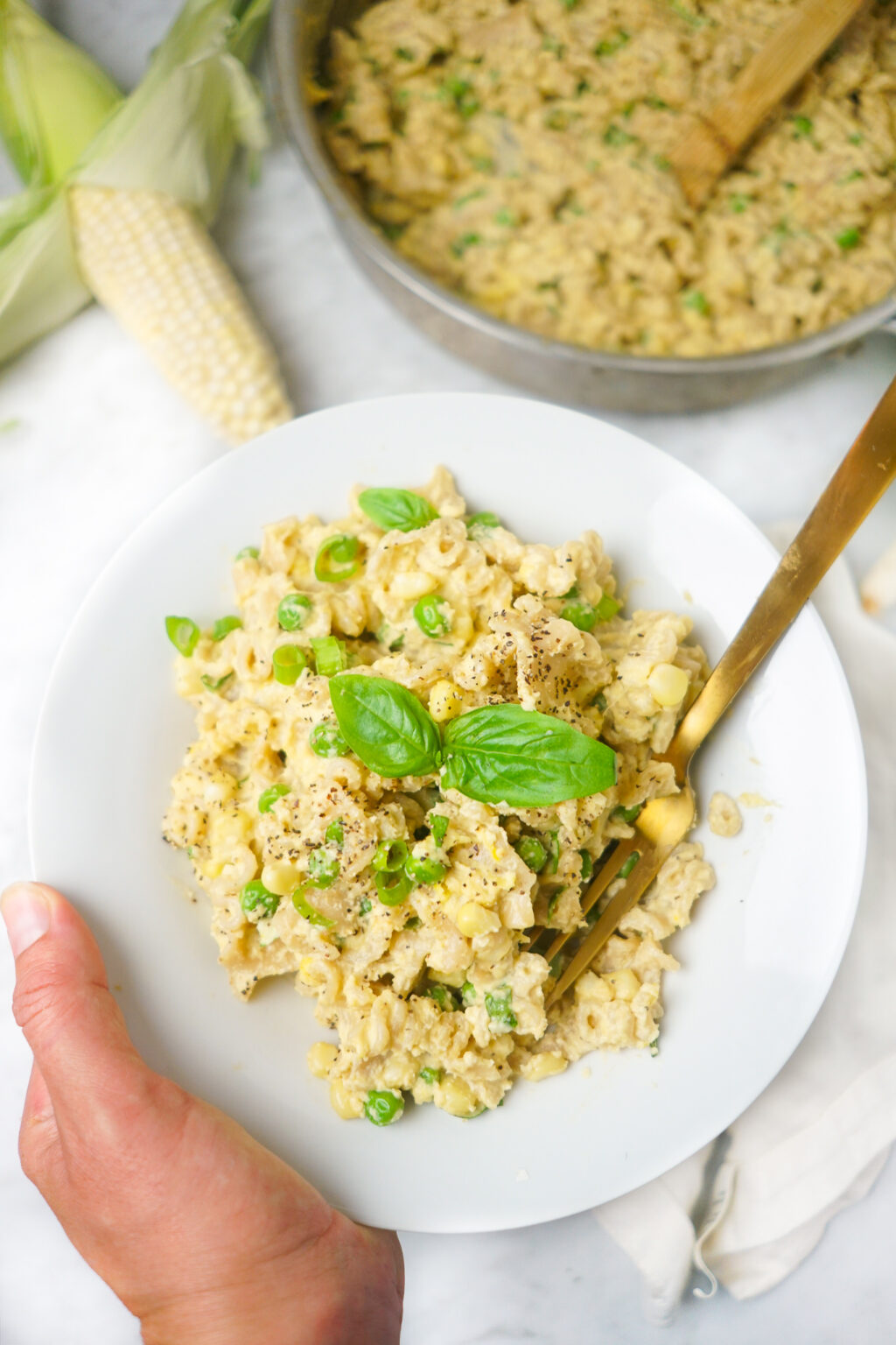 creamy sweet corn noodles - Whitney E. RD